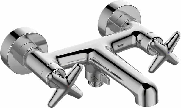 Смеситель для ванны с душем IDDIS Acros ACRSB02i02WA настенный, хром, глянцевый, латунный, без лейки, с керамическим картриджем