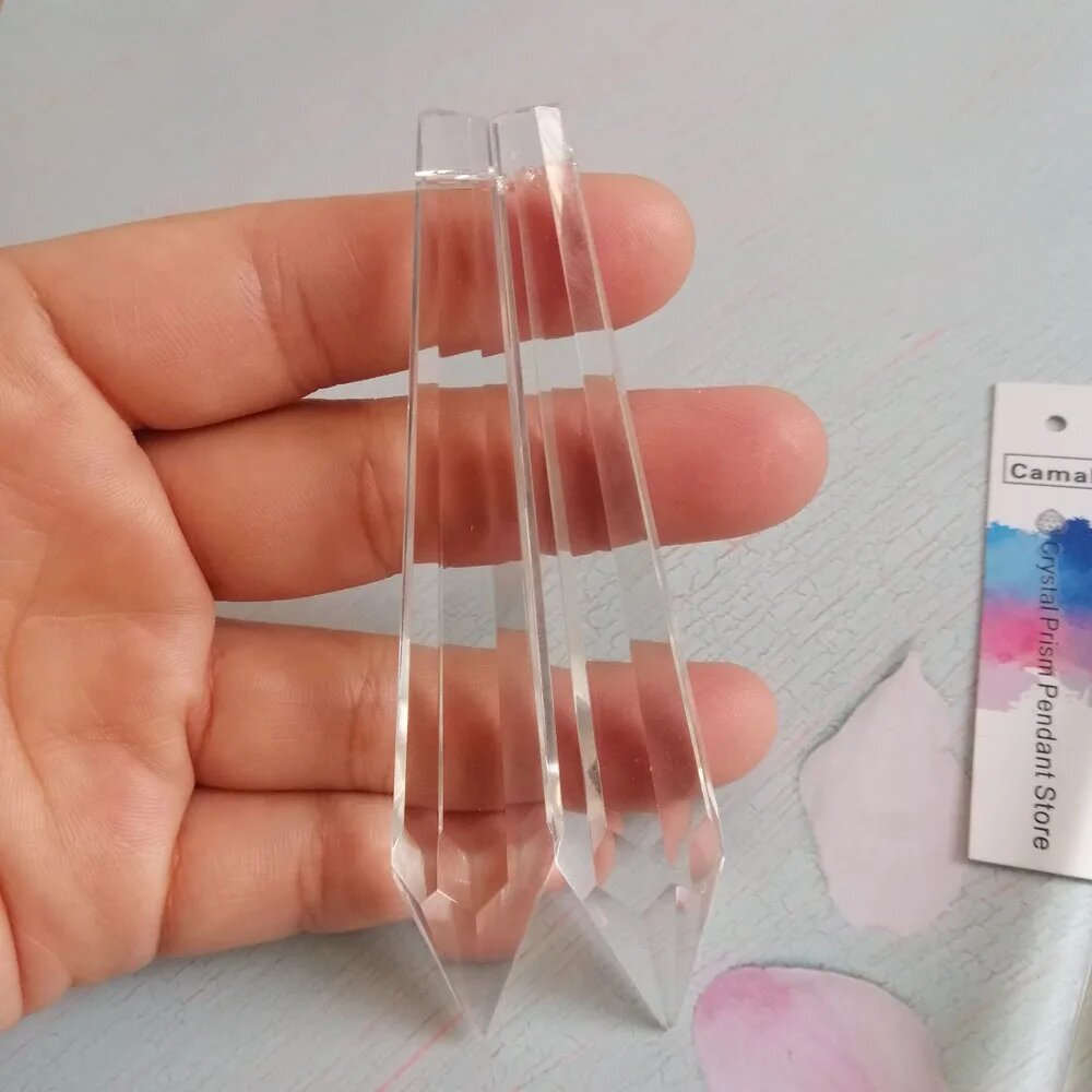 Camal 2 шт. 100 мм кронштейны/в форме сосульки чистый витраж с украшением в виде кристаллов призмы LED подвесная люстра светильник LED подвесная гирлянда из Запчасти Декор