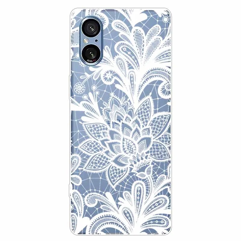 Чехол Sony Xperia 5 IV, ws53, силикон, прозрачный, с рисунком