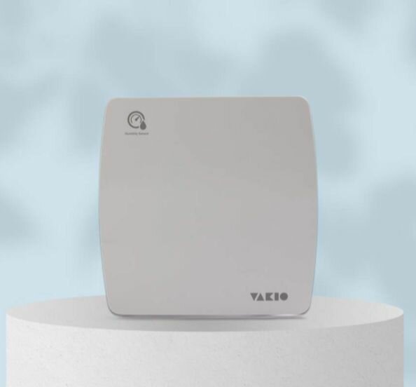 Вентилятор VAKIO "Smart" EF-100, осевой, белый, 12Вт, датчик влажности, таймер