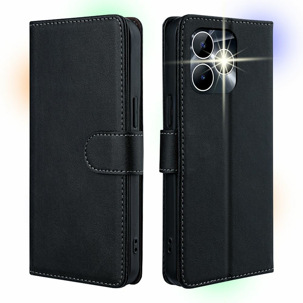 Чехол книжка на Realme Note 50 / для Реалми Ноте 50 Чехол, черный