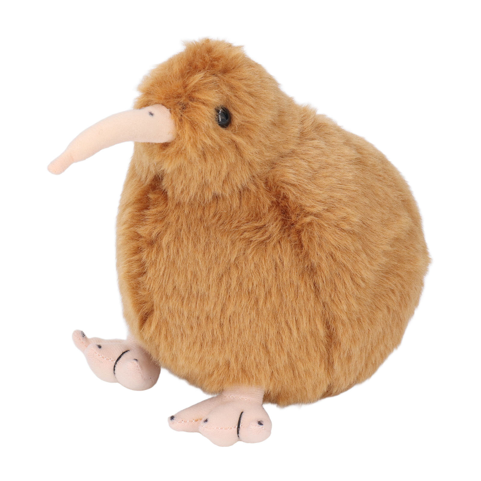 7.9inch Kiwi Bird Stuffed Toy Soft Cute Lifelike Portable Standing Plush Animal for Kids Toddlers Brown