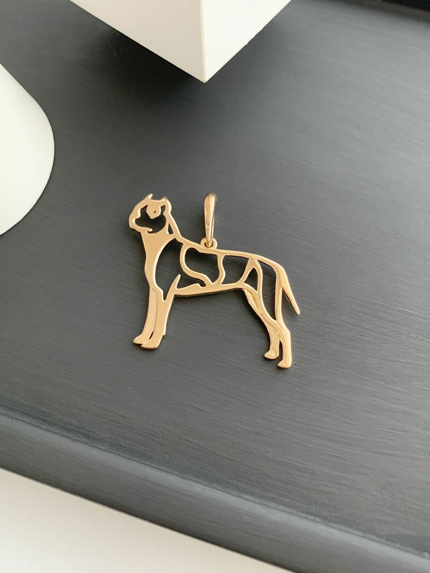 Подвеска Diamond Animal, серебро, 925 проба, золочение