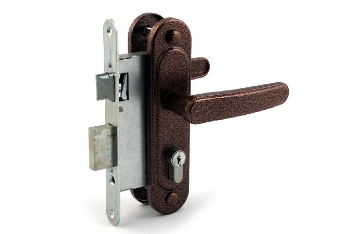 Замок врезной Омега цилиндровый, ЗВ.7.03, (медь)