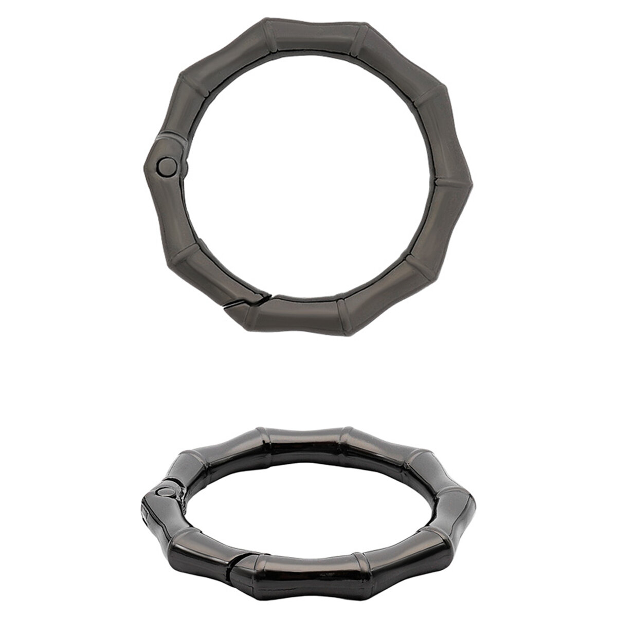 MB 2231 Карабин-кольцо 32мм, декоративный, металл (Pewter олово (черный никель)), 6 шт