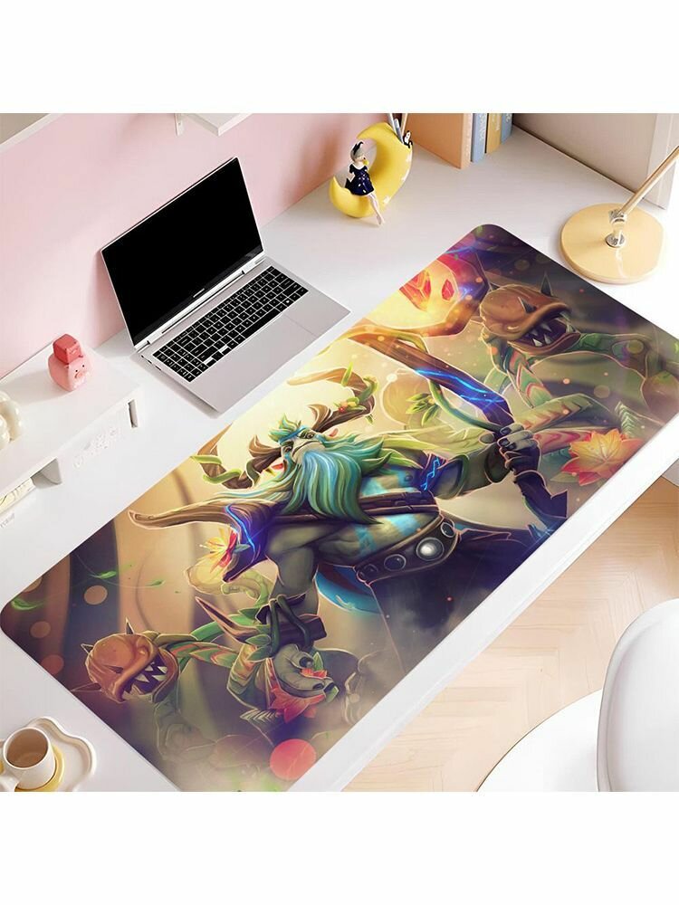 Игровой коврик Dota 2 и клавиатура, нескользящее основание, прошитые края