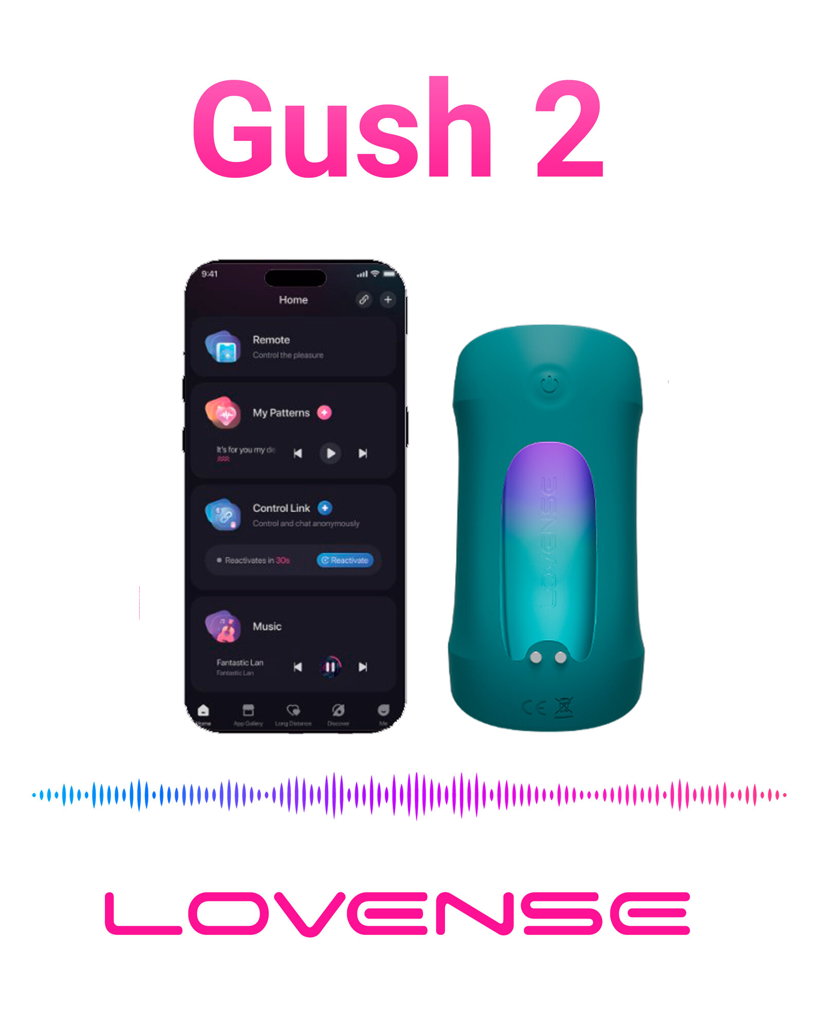 Вибромастурбатор с осцилляцией Lovense Gush 2, темно-зеленый
