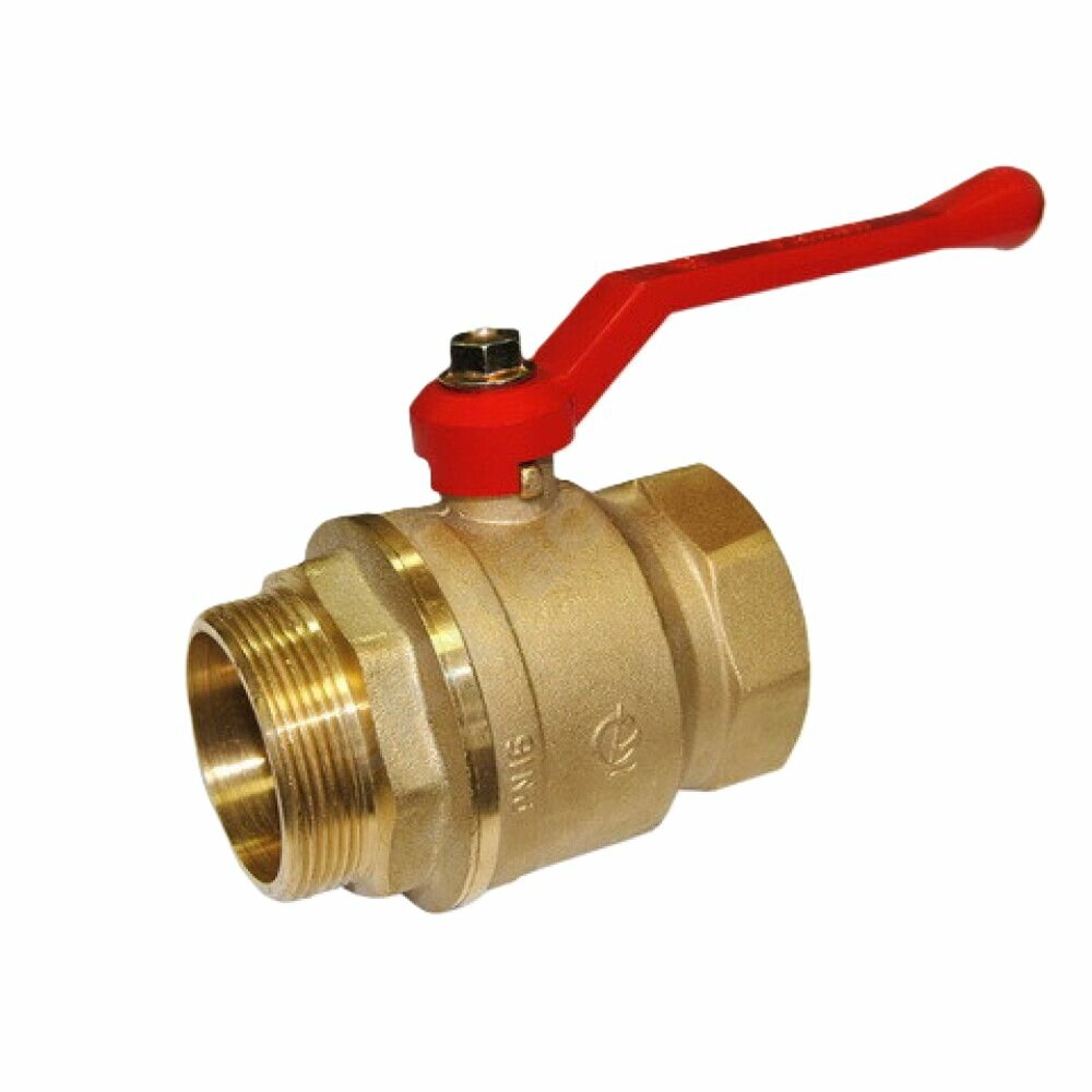 Кран шаровой латунь Стандарт 221 аналог 11б27п1 Ду 50 Ру16 ВР/НР рычаг галлоп 103251