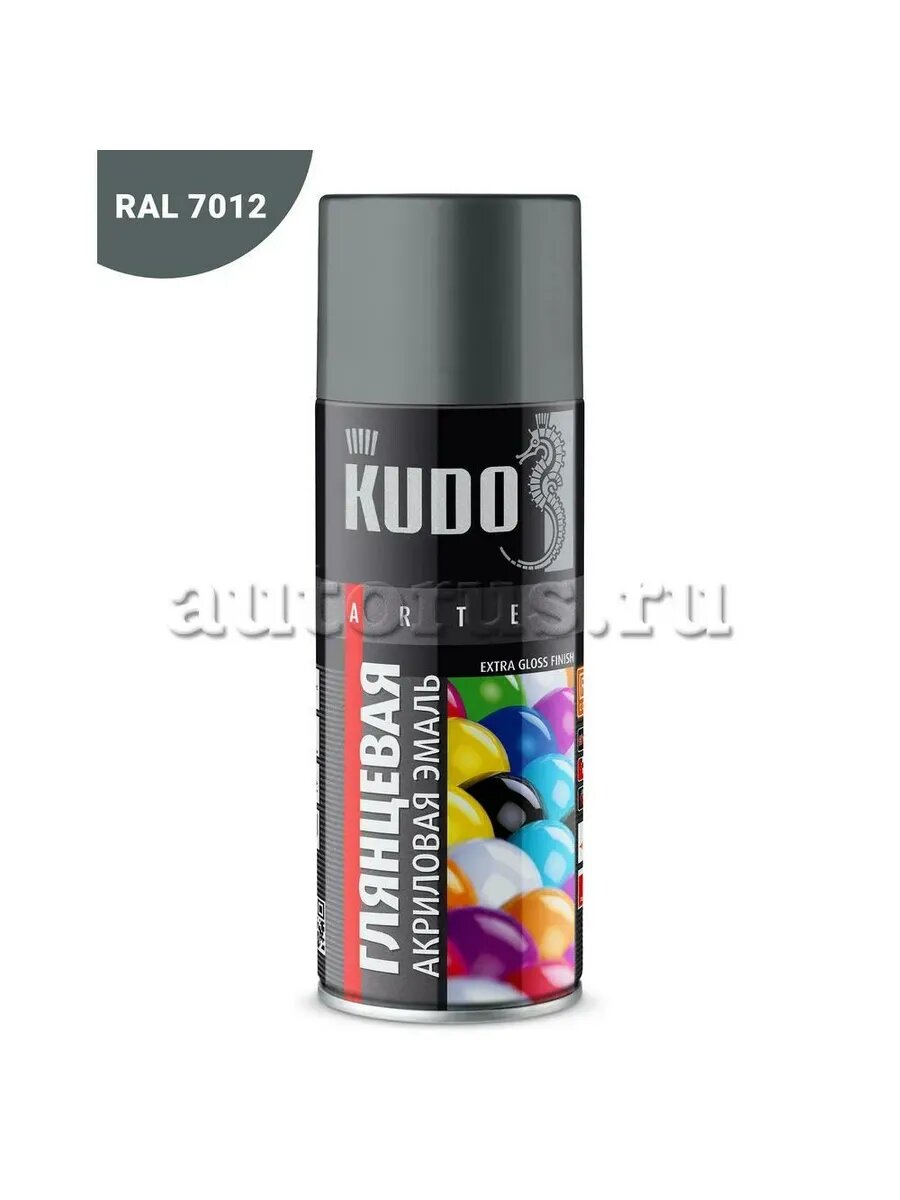 Эмаль универсальная акриловая RAL 7012 темносерая высокоглян