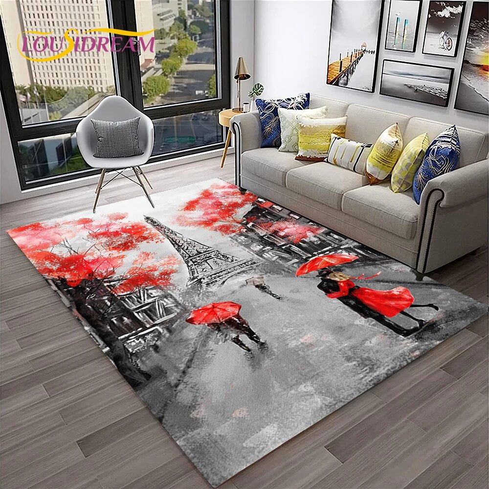 Ковёр LOUSIDREAM Франция, Париж, Эйфелева башня Серый, 100x120cm, 3