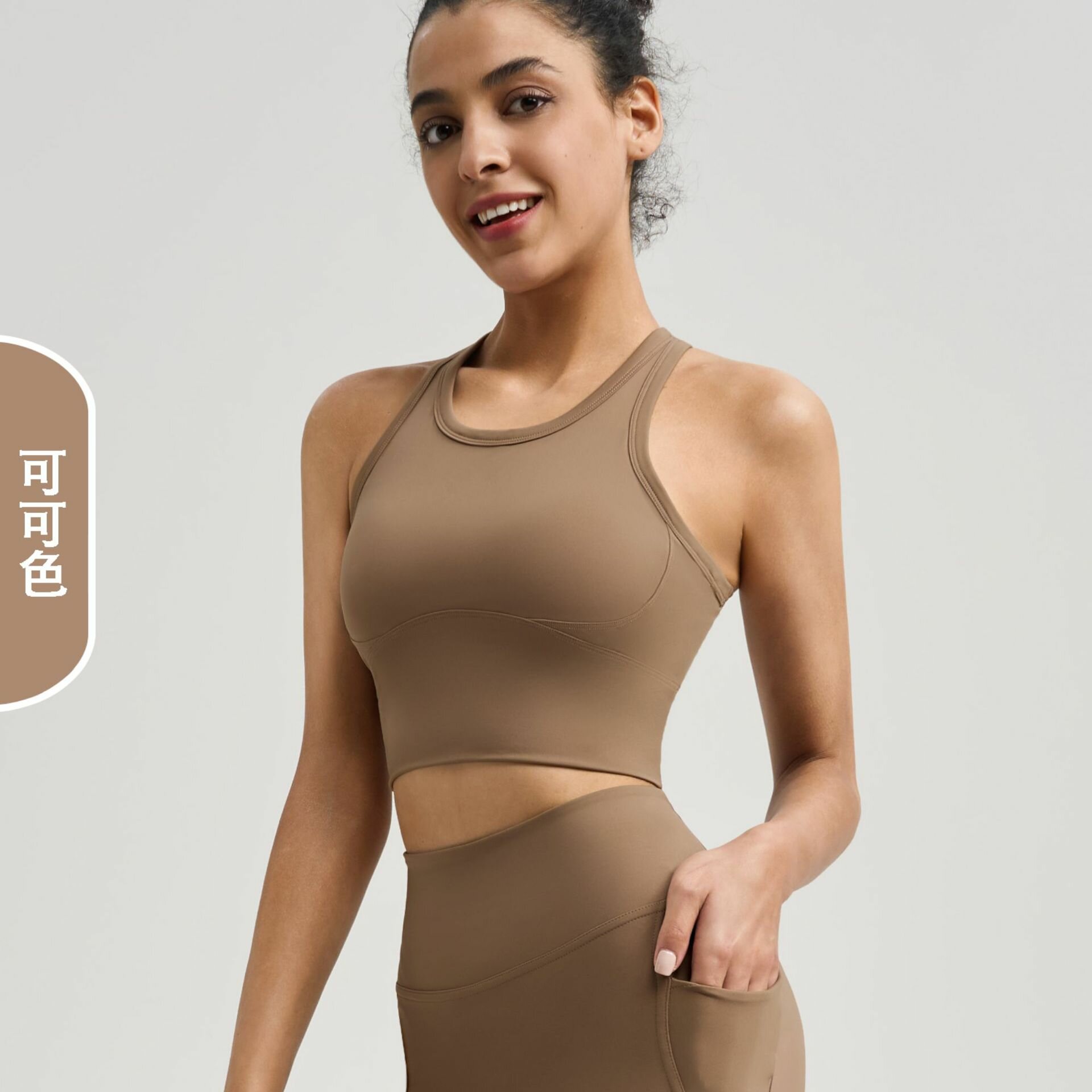 Спортивное нижнее белье, женское, цвет какао, размер 4/S