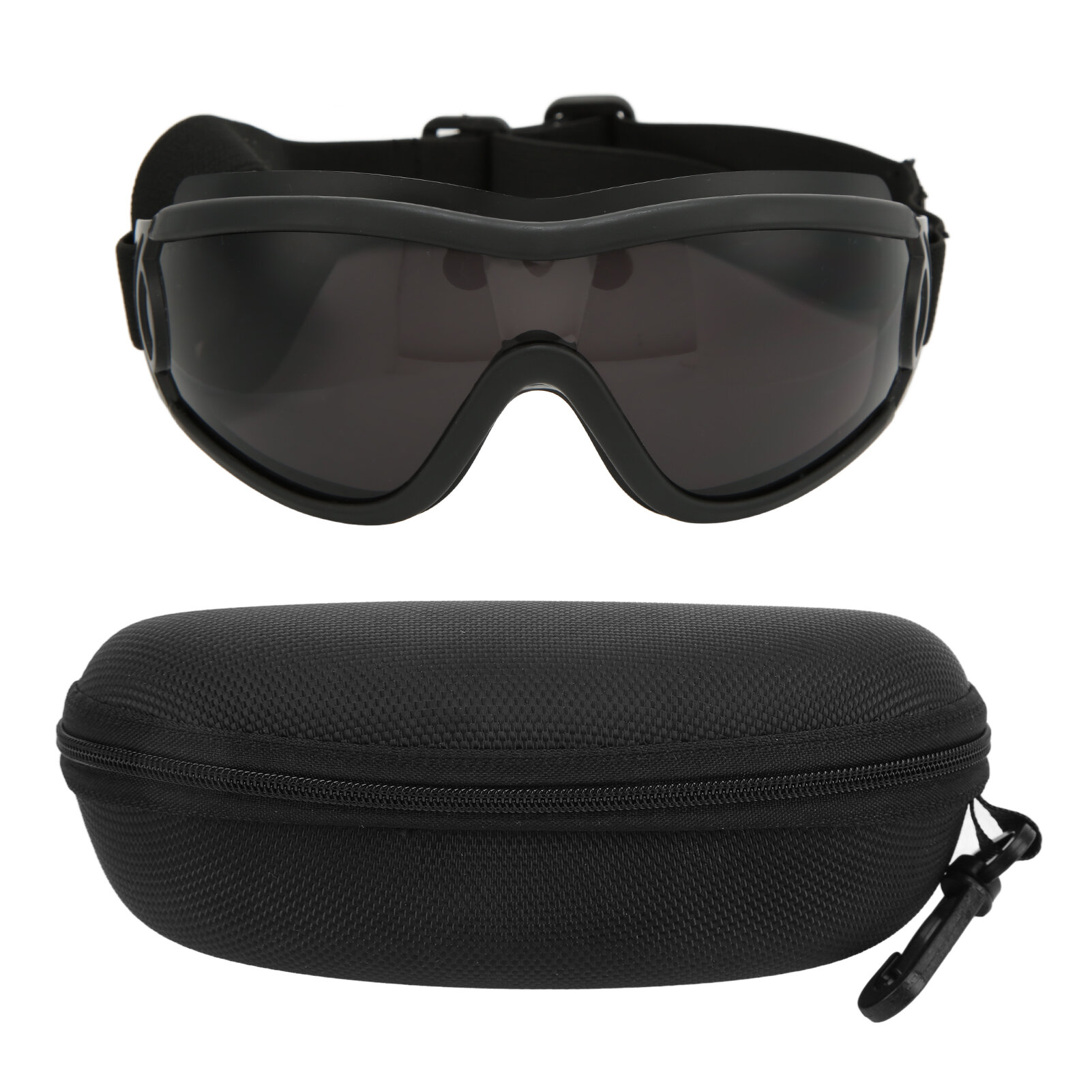Защитные очки для собак, ветрозащитные, водонепроницаемые, защищающие от ультрафиолета, противотуманные, износостойкие, прочные, для собак крупных пород, черная оправа и серые линзы.