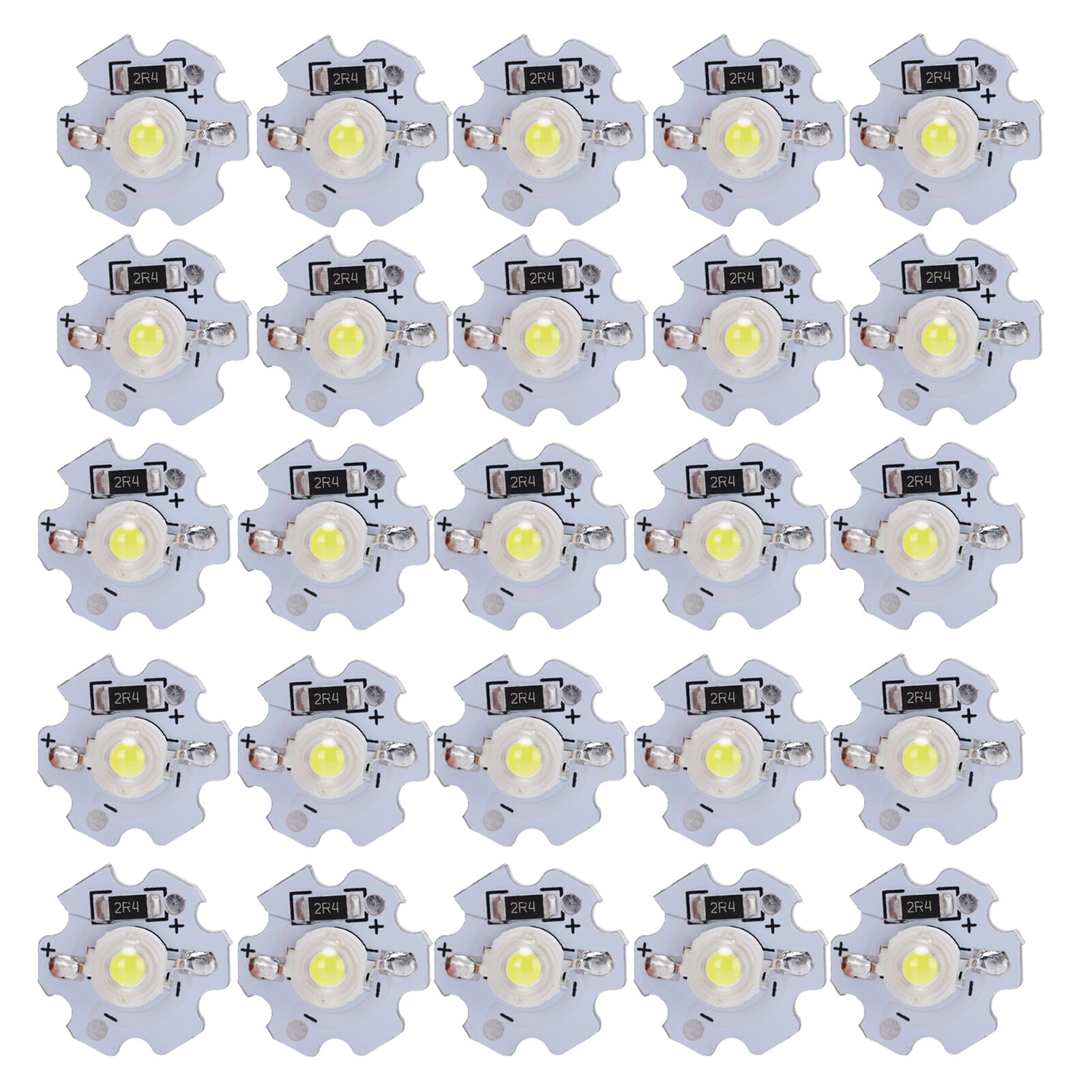 Светодиодные чипы 5 В 3 Вт, 200 лм, 25 шт, чисто белый свет, 6000-6500K, мощные светодиоды для самостоятельного изготовления осветительных приборов и проектов.