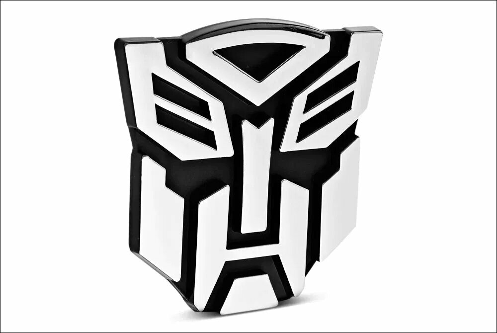 Эмблема шильдик значок Transformers Автоботы металл хром 70х70 мм