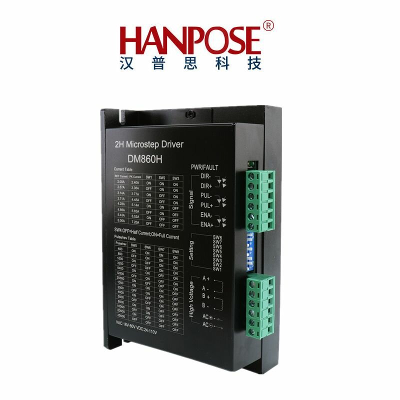Драйвер шагового двигателя DM860H 7.2А AC18-80V DC24-110V Hanpose