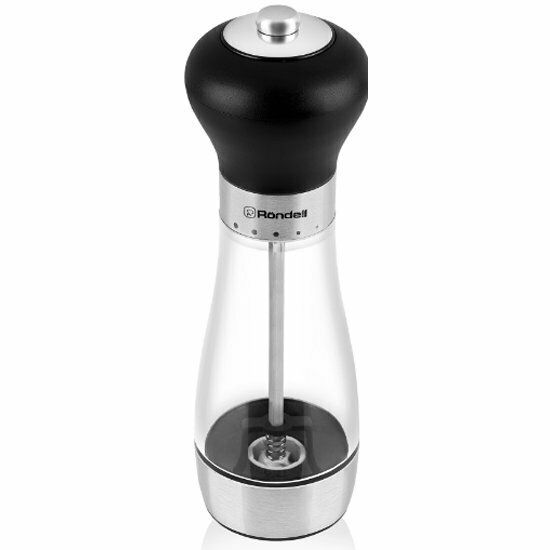 Мельница для перца/соли Rondell Buffalo RD-1503 стальной/черный упак: подарочная коробка