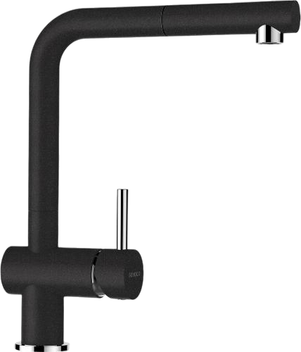 Смеситель для кухни Schock Cristalite Epos-D, выдвижной излив, оникс