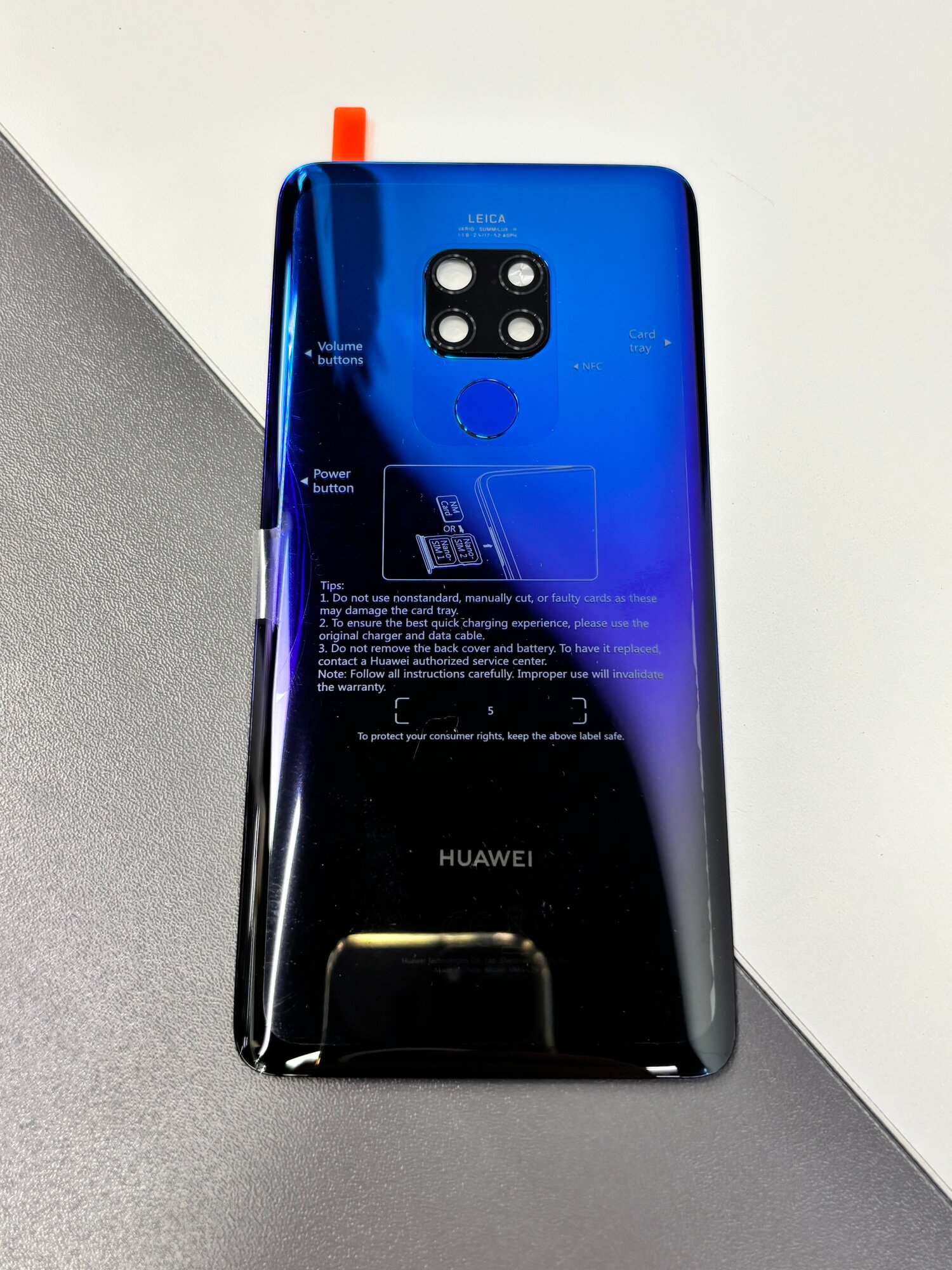 Задняя крышка Huawei Mate 20 HMA-L09, L29 02352FRF