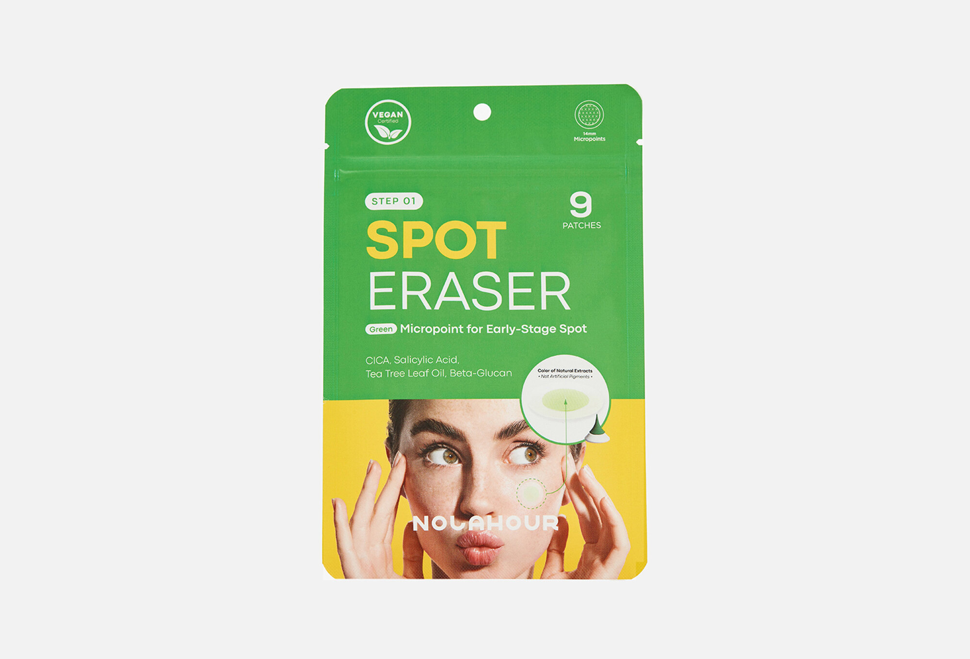 Патчи против прыщей NOLAHOUR Spot Eraser Green Step 1