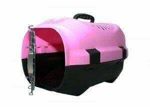 Родные места 47х30х29 см переноска для животных малая розовая