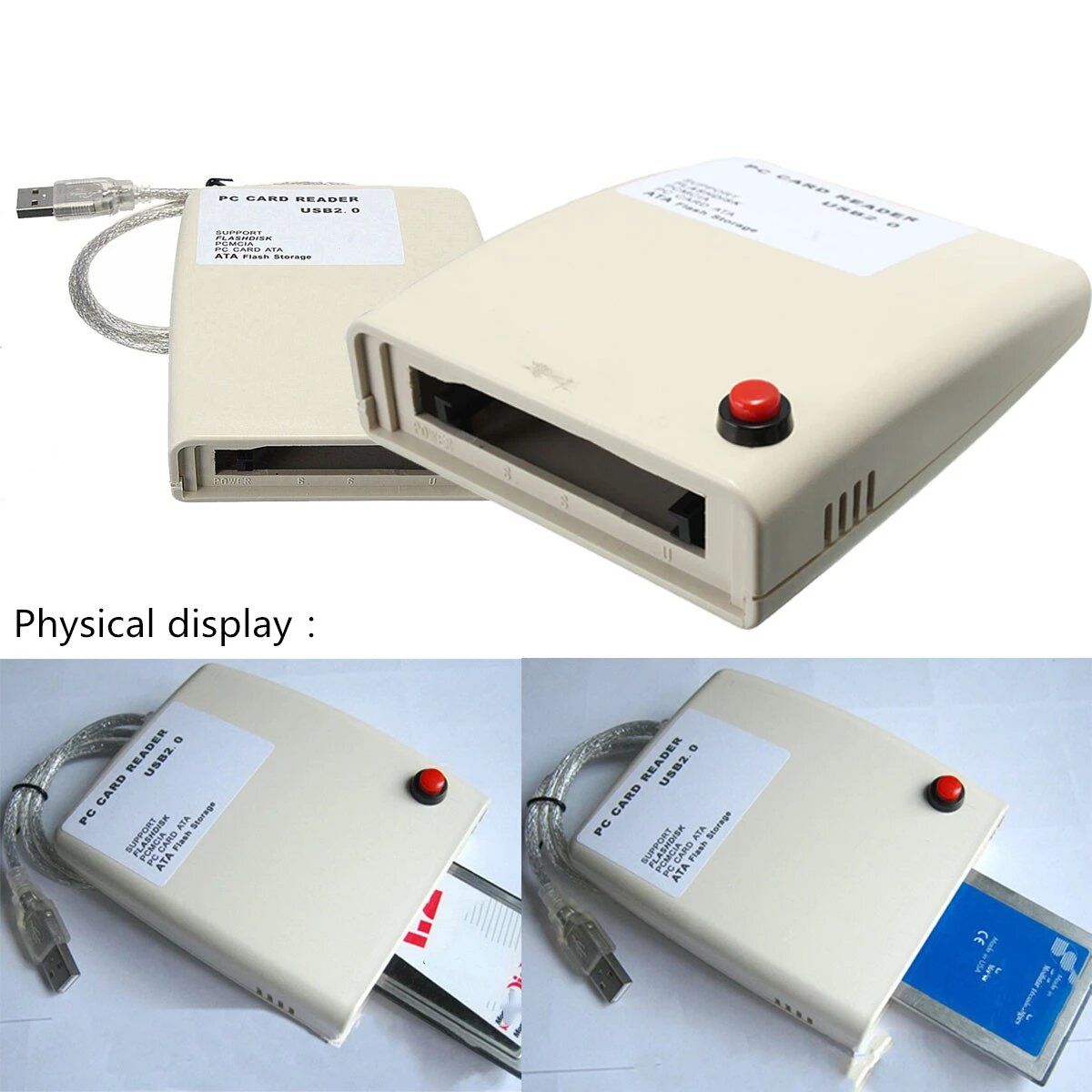 USB 2,0 к 68 Pin ATA PCMCIA Устройство для чтения карт памяти на флэш-диске адаптер конвертер для Windows