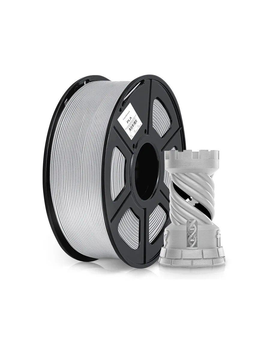 Пластик для принтера 3D CS-3D-PLA-1KG-SILVER PLA d1.75мм 1кг