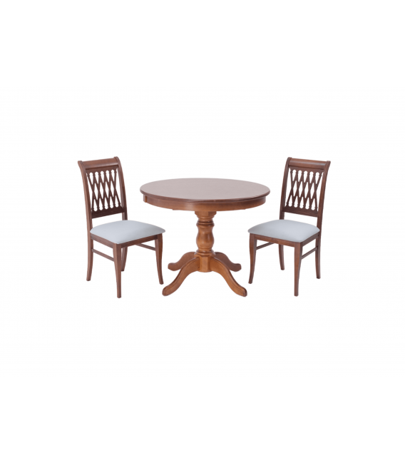 Обеденная группа Брамс К 100 орех со стульями Рич орех серый