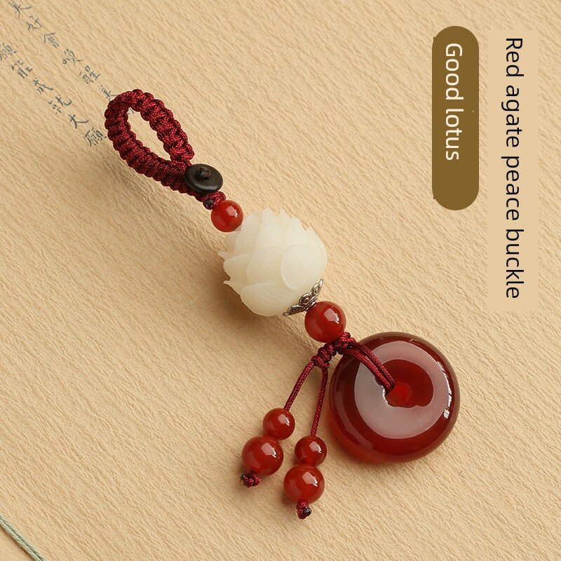 Агатовый нефритовый брелок с пряжкой безопасности, подвеска для ключей от машины для мужчин и женщин, пара,