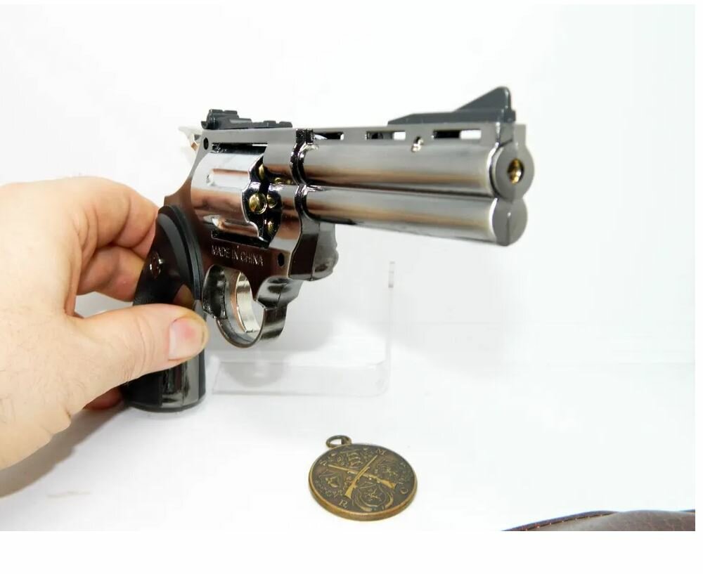 Зажигалка пистолет Colt Python Middle Компакт, без газа, НЕ заправлена