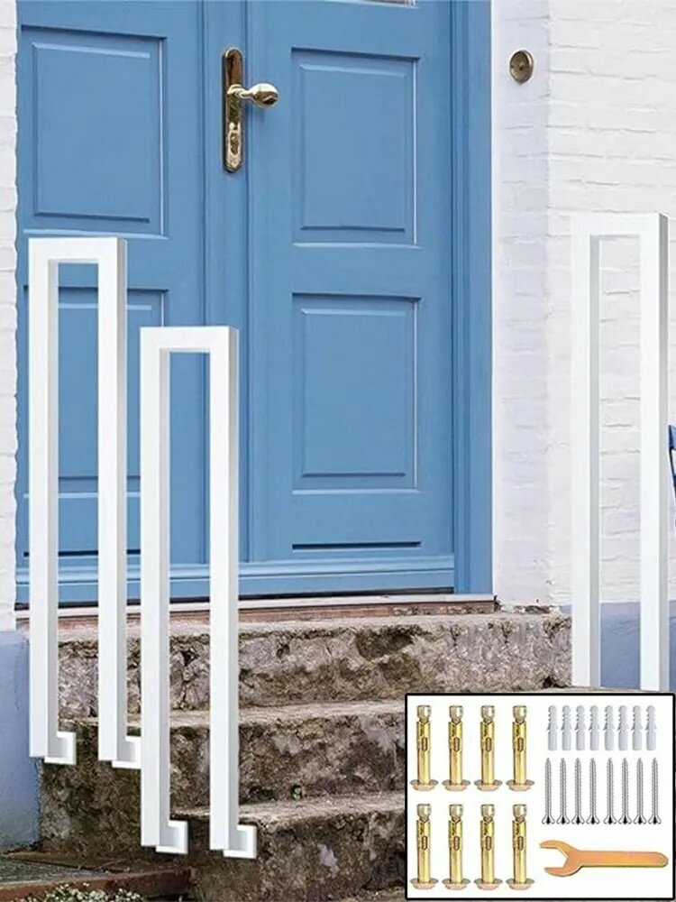 Современные перила для лестниц, боковое крепление, антискользящий поручень, чёрный кованое ограждение для крыльца/лофта, 1 шт