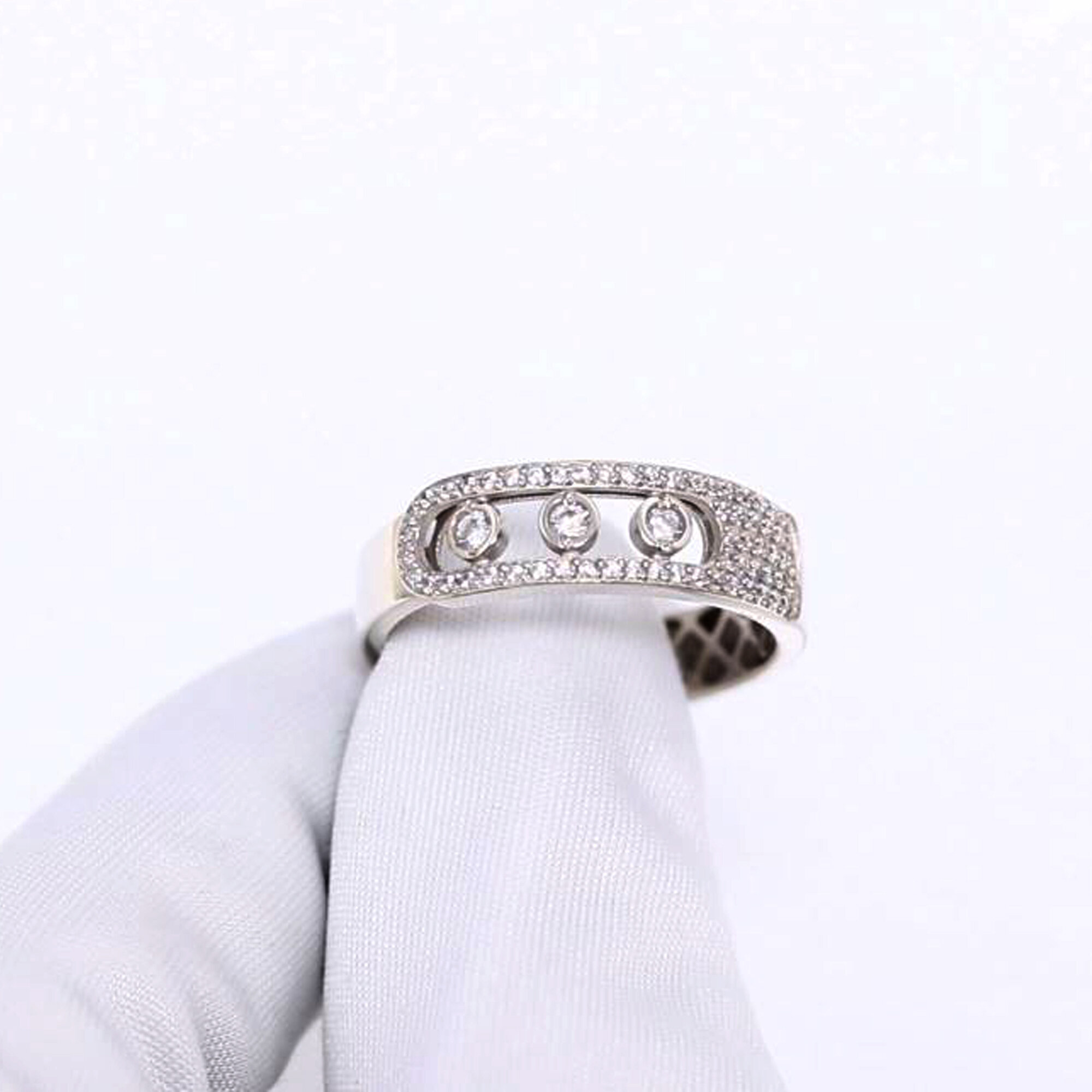 Кольцо, серебро, 925 проба, родирование, фианит
