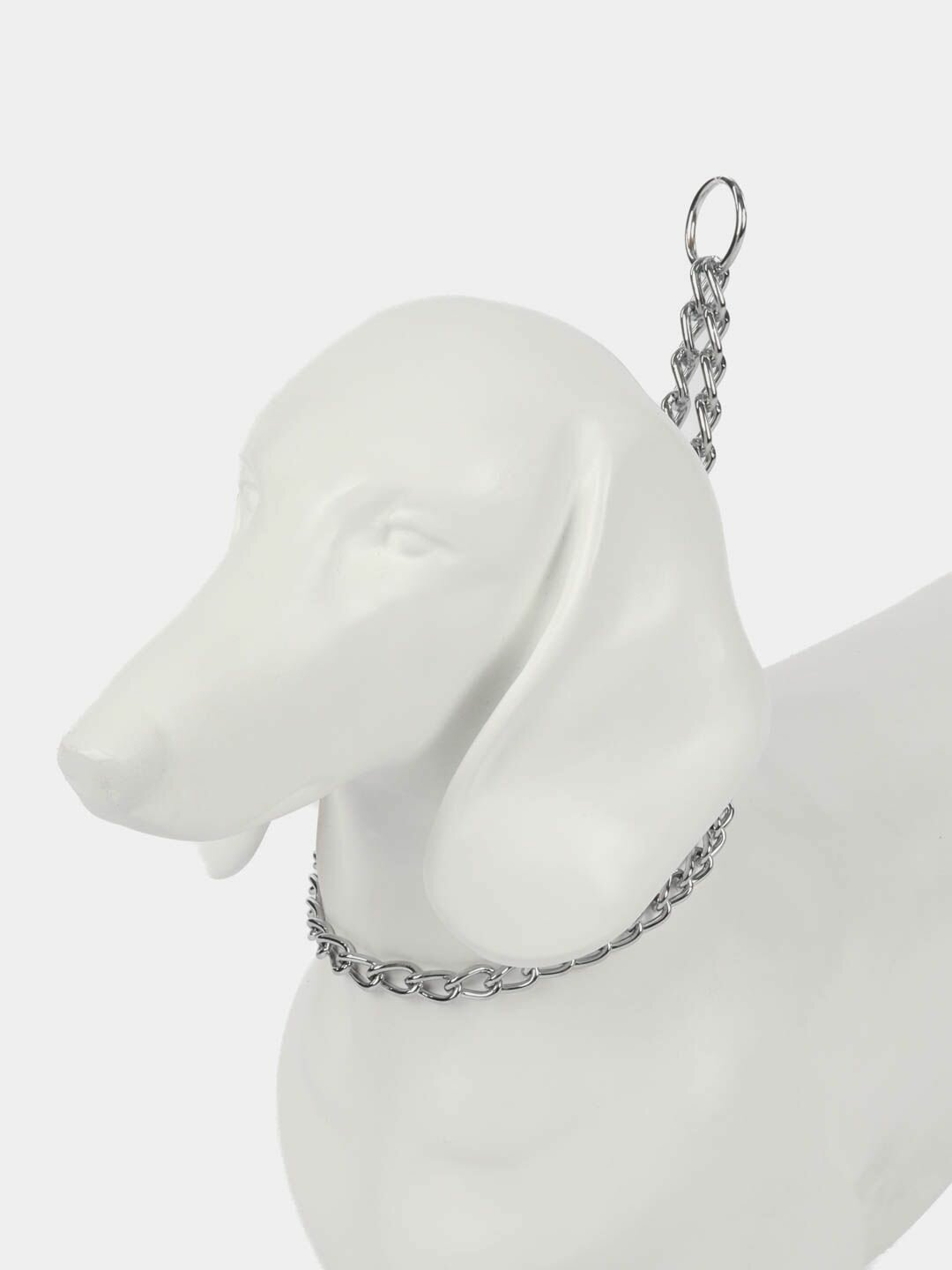 Ошейник TRIOL "Строгий", сталь, однорядный, серебристый, длина 60 см