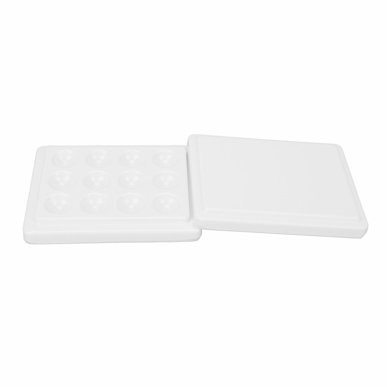 Палитра для рисования фарфоровыми красками, 12 ячеек, пылезащитная белая акварельная палитра для дизайна ногтей, прочный керамический лоток для смешивания