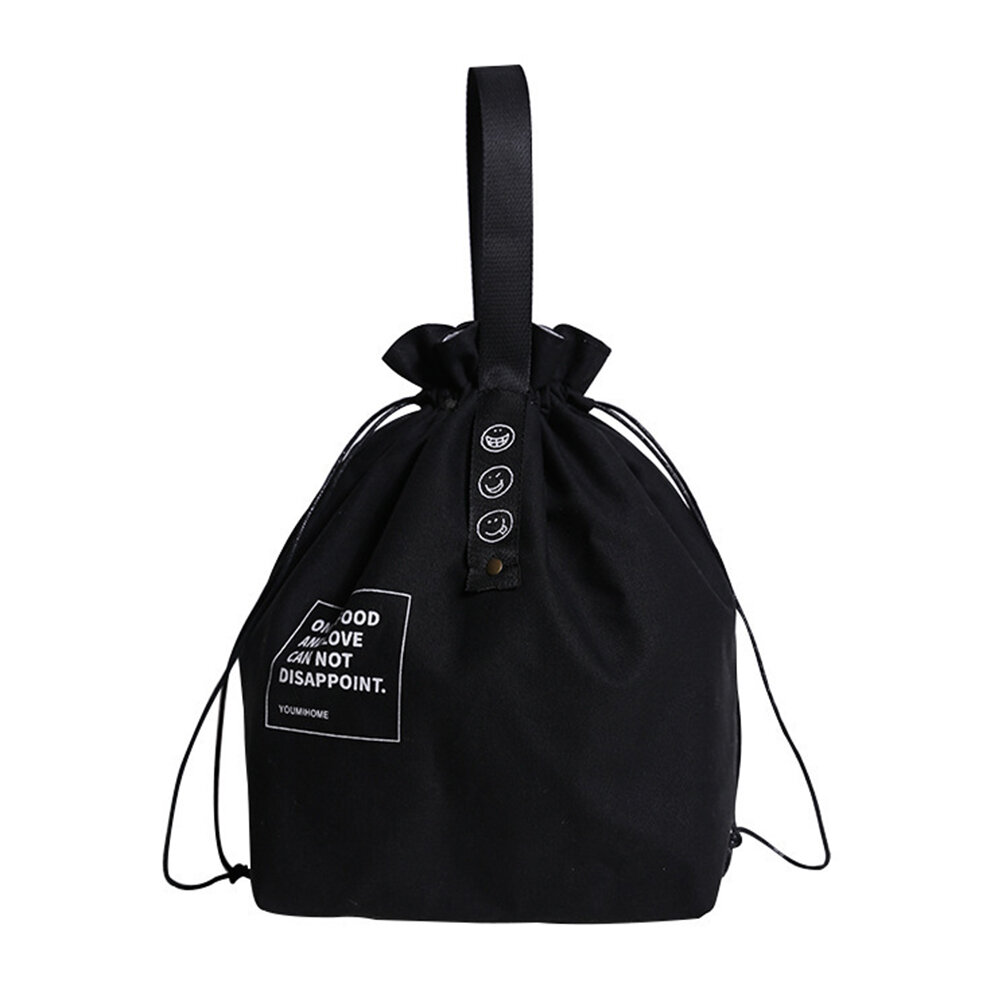 Lunch Bag Simple Drawstring Thermal Cooler for Outdoor Camping Picnic School Work