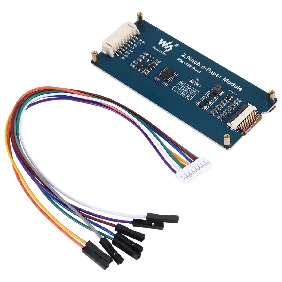Waveshare 2,9-дюймовый дисплей E-Ink, локальное обновление, разрешение 296X128_BSH