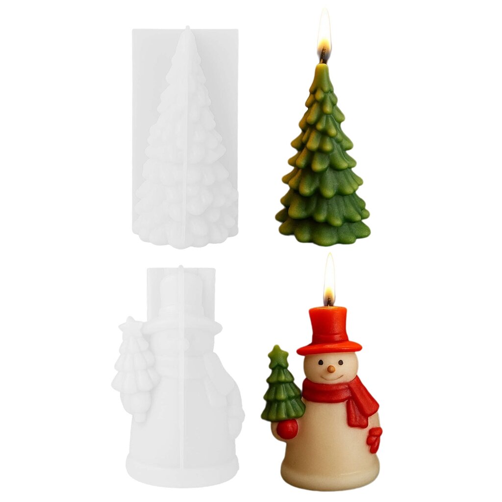 Перерабатываемая форма из эластомера для рождественских свечей и выпечки