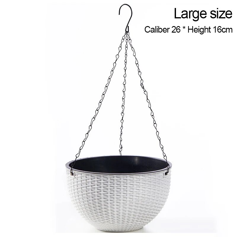 Подвесные кашпо для цветов макраме White-L