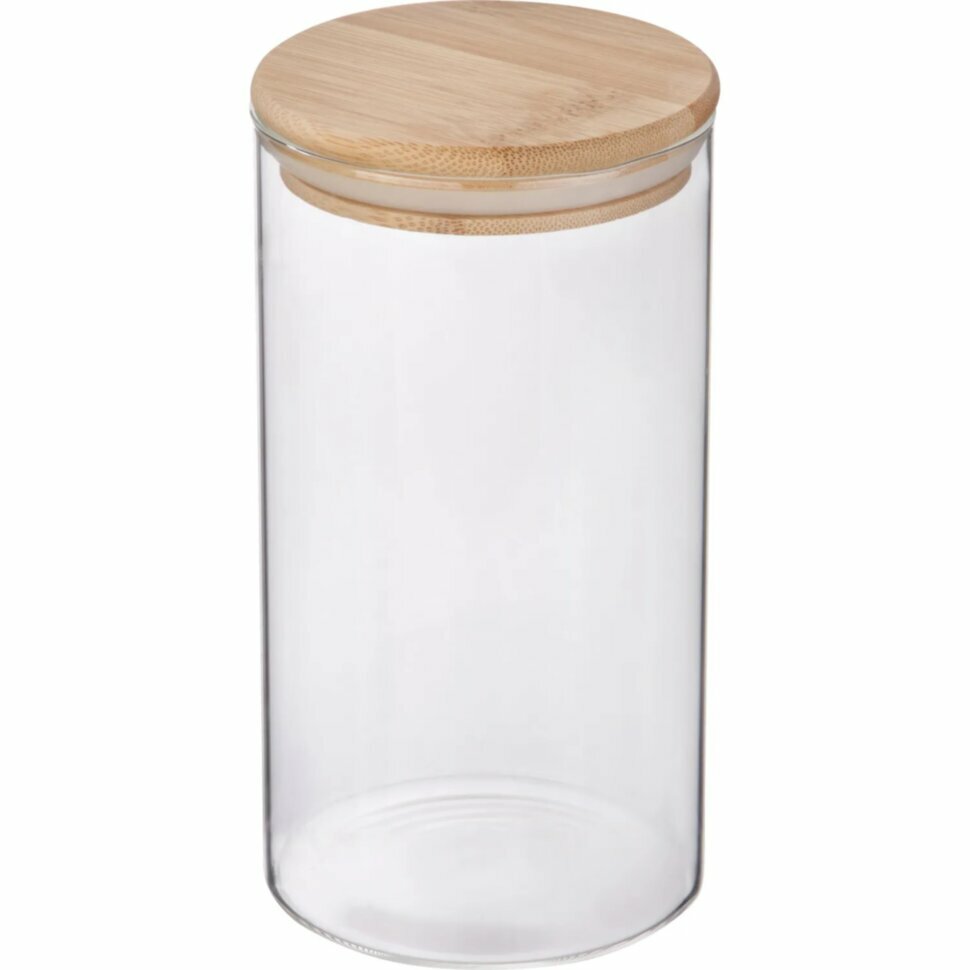 Банка стеклянная для сыпучих продуктов с крышкой BAMBU, 1,3 л, 2343762