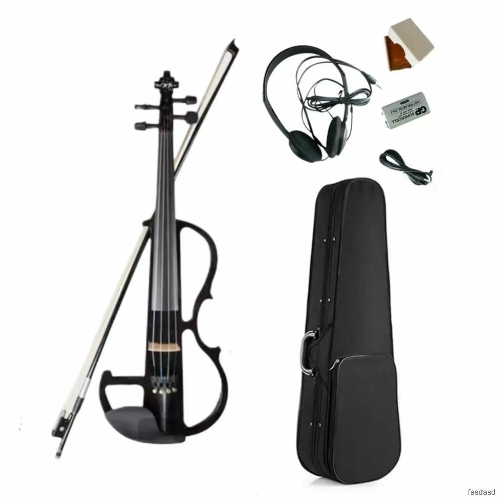 Электроскрипка размер 4/4, Черный