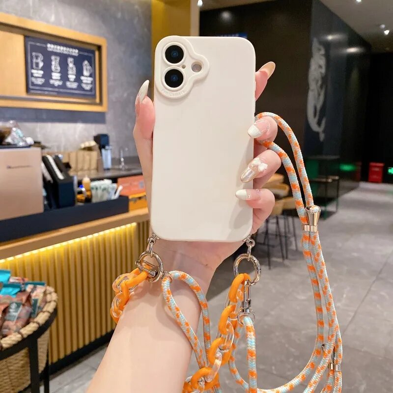 Чехол-браслет со шнурком для Samsung Galaxy S26 Ultra S25 FE S21 S22 S23 S24 white feiFan, S25 Plus