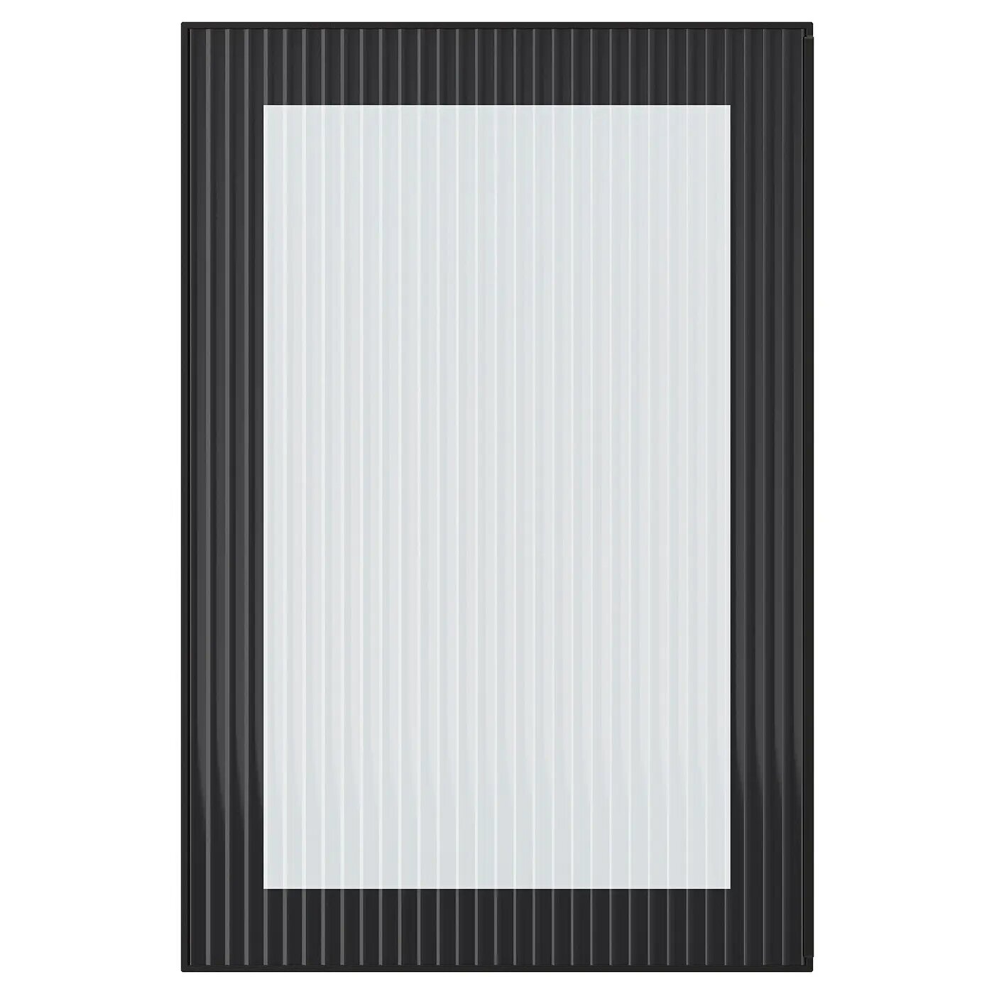 Дверь стеклянная HEJSTA, антрацит/рифленное стекло, 40x60 см
