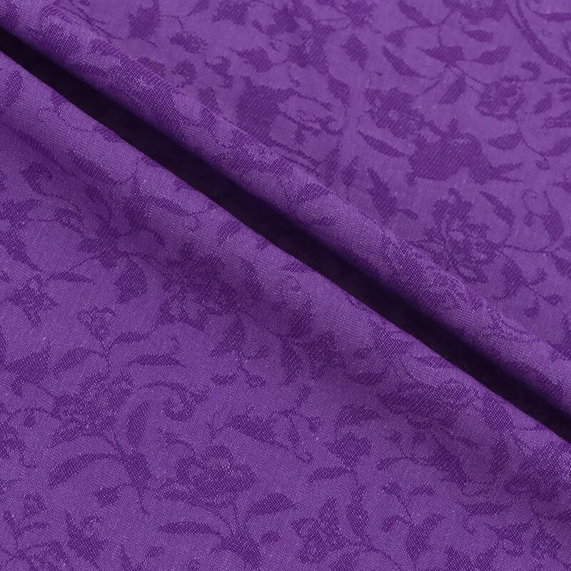 Жаккардовая ткань вискоза/хлопок 50/30/20 белый фиолетовый 1 м Фиолетовый, Purple