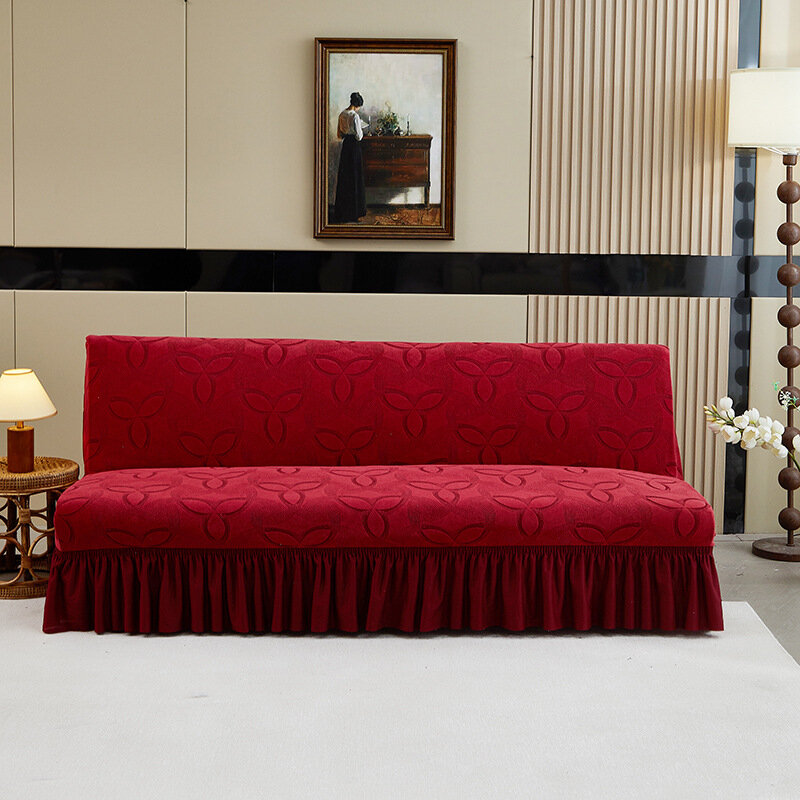 Чехол для дивана без подлокотников, утолщенный, полный обхват, эластичная ткань, чехол для дивана-кровати, складной, универсальный для всех сезонов