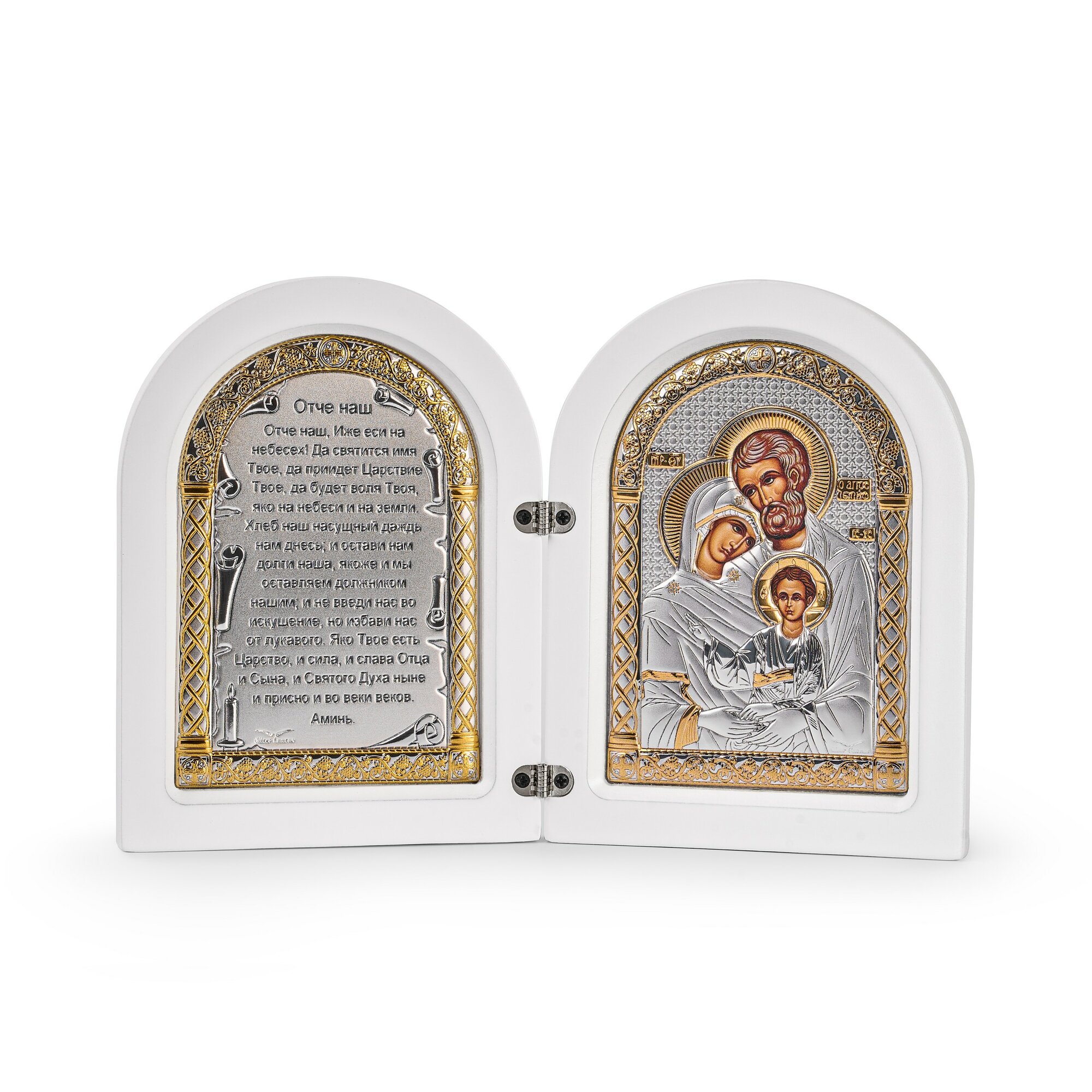 Икона серебряная, греческая Складень, 140х200мм.