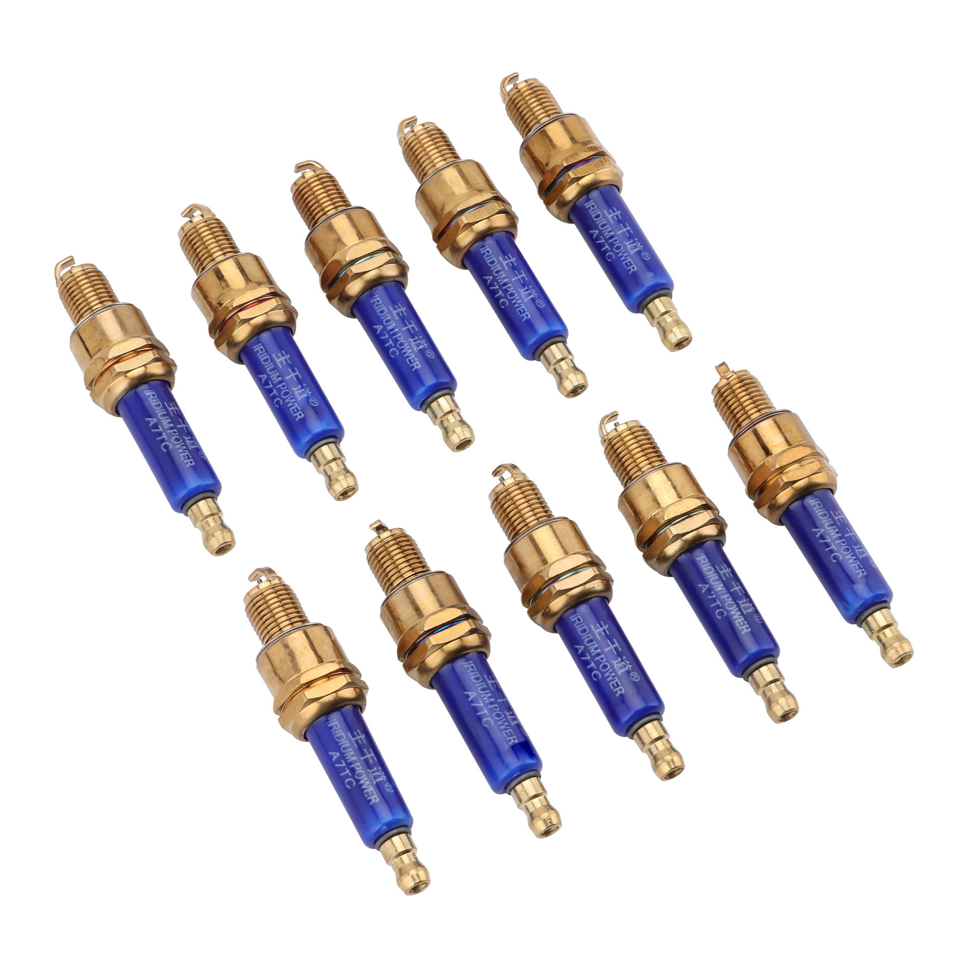 10 штук в коробке, одиночный зажим A7TC, замена иридиевой свечи зажигания для 110cc, 125cc, 140cc ATV и мотоциклов