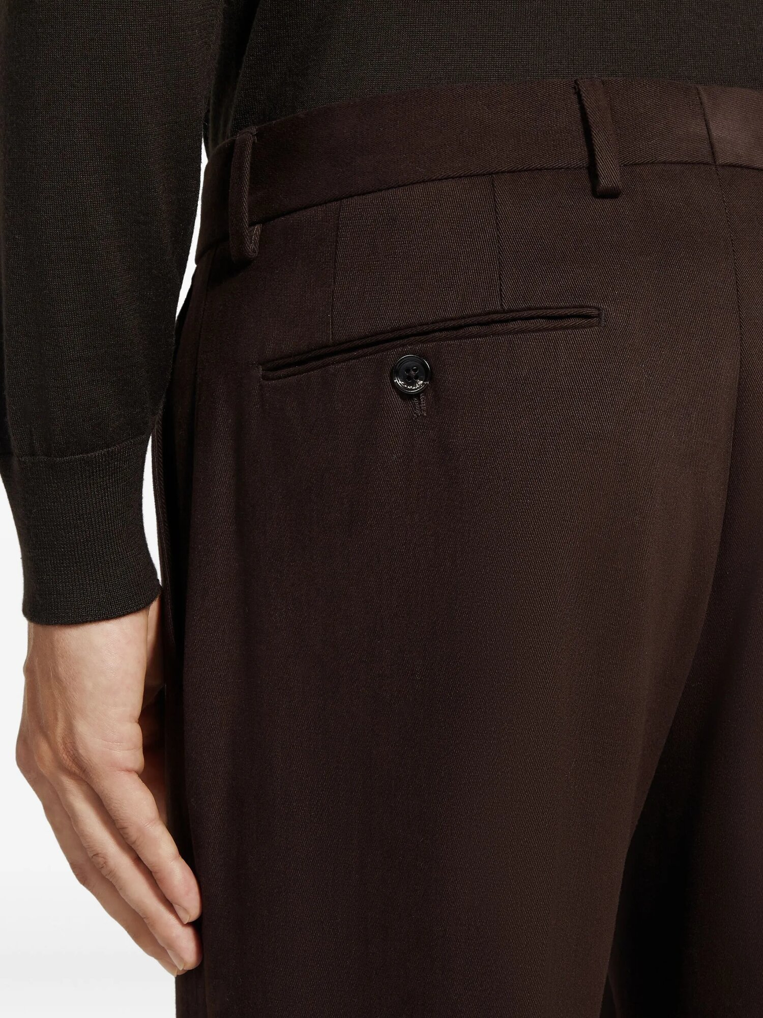 Брюки классические Ermenegildo Zegna, размер 56, коричневый — фото 1