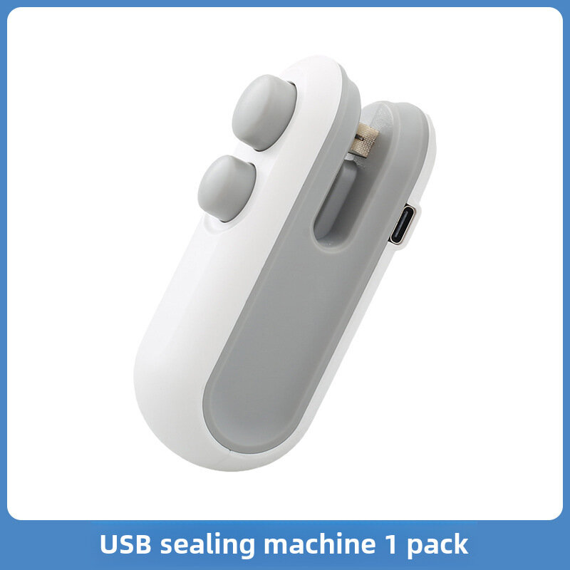 Двухцелевой мини-уплотнитель для резки и уплотнения, магнитное притяжение, маленький уплотнитель для закусок, портативный быстрый нагрев, USB ручной уплотнитель, мини (Малый квадратный кирпич)