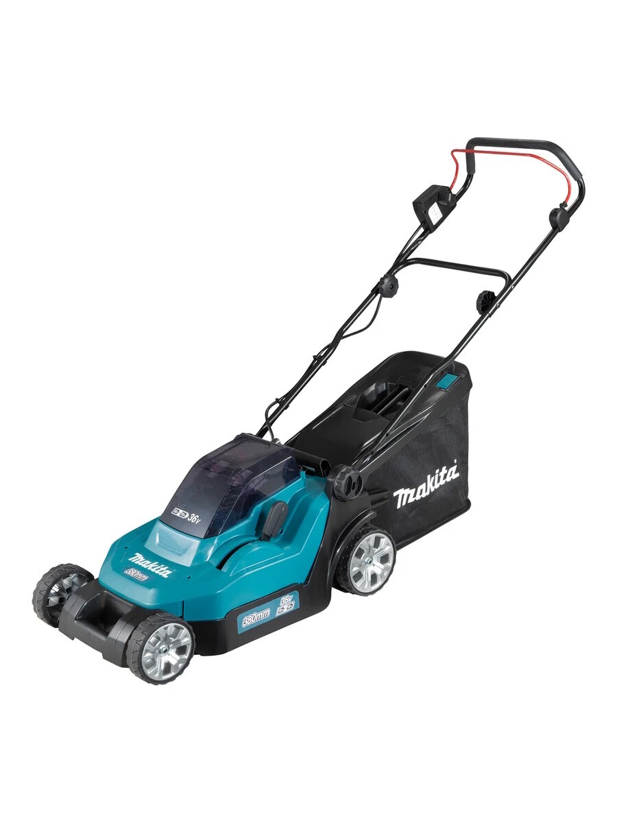 Аккумуляторная газонокосилка Makita LXT DLM382CM2 25-75 мм, ширина обработки 38 см