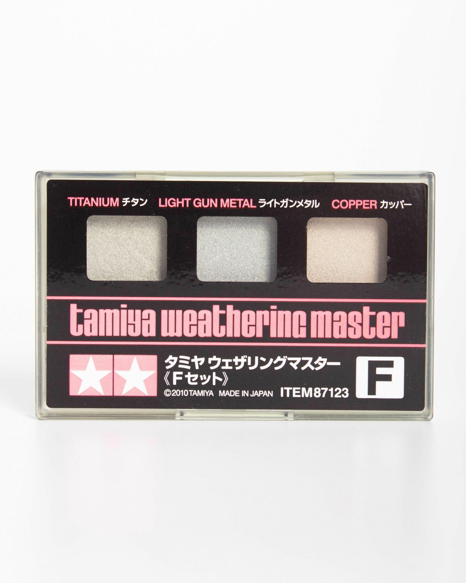 TAMIYA/Набор пигментов F(титан, пушечный металл, медь)