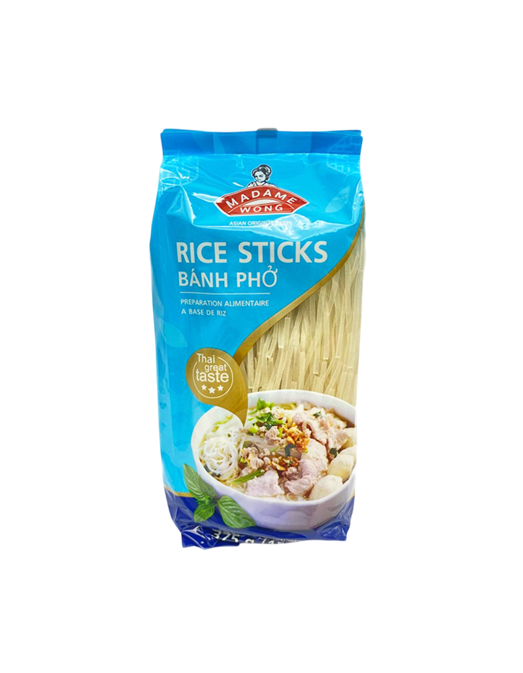 Лапша MADAME WONG рисовая 3 мм 375 г, Таиланд